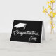 Modern Black Congratulations Script Graduation Card | Zazzle