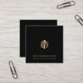 Modern Black Custom Logo Square Business Card | Zazzle
