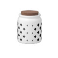 Modern Black Dissolving Square Block Pattern Candy Jar | Zazzle