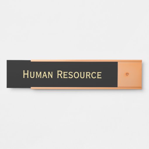 Modern Black Faux Gold Office Room Department Name Door Sign | Zazzle