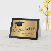 Modern Black Gold Congratulations Graduation Card | Zazzle