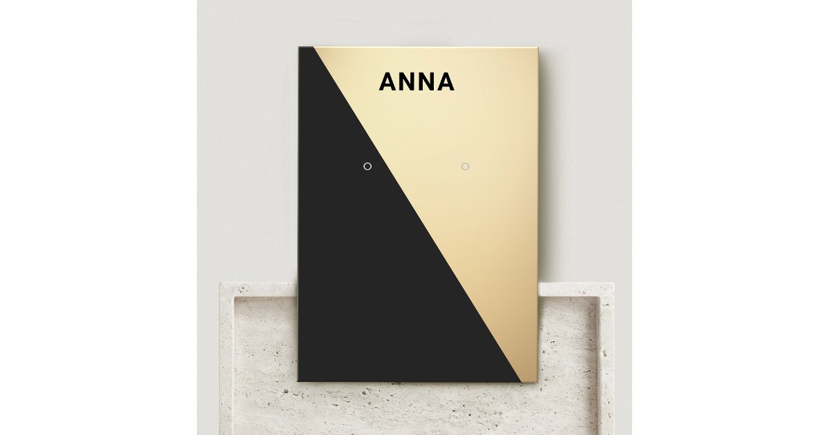 Modern Black Gold Jewelry Earring Display Card | Zazzle