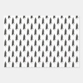 Modern Black & Gold Merry Christmas Trees Wrapping Paper Sheets | Zazzle