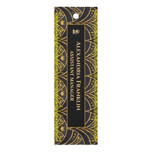 Modern Black Gold Office Professional Personalize Ruler | Zazzle