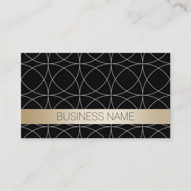 Modern Black & Gold Personal Shopper Business Card | Zazzle
