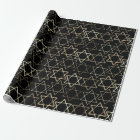 Black Gold Star Wrapping Paper | Zazzle.com
