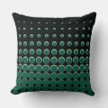 Modern Black & Green Ascending Dots Throw Pillow | Zazzle