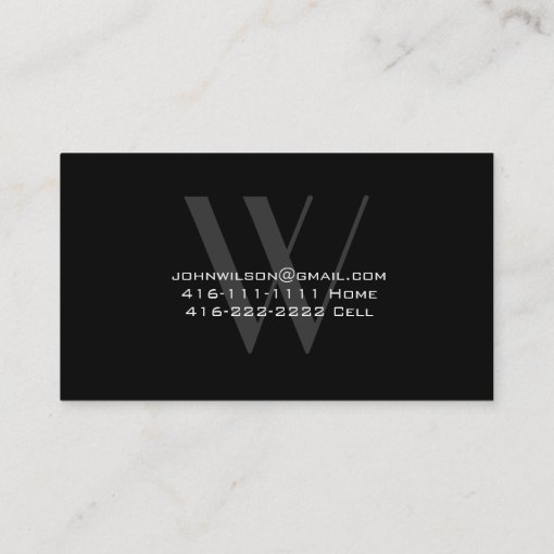 Modern Black Grey Daddy Calling Card | Zazzle