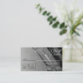 Modern Black & Grey Hair Stylist Business Card | Zazzle