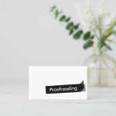 Modern Black Label Proofreading Business Card | Zazzle