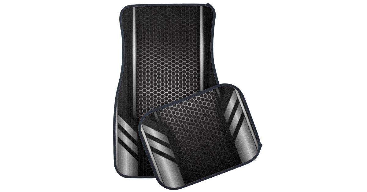 Modern Black Metal Mesh Car Floor Mat | Zazzle