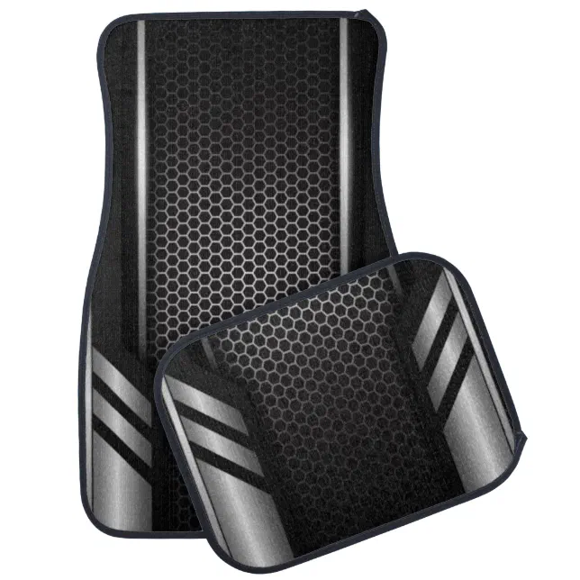 Modern Black Metal Mesh Car Floor Mat | Zazzle