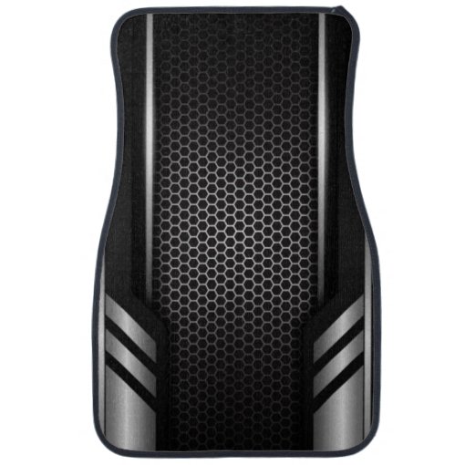 Modern Black Metal Mesh Car Floor Mat | Zazzle