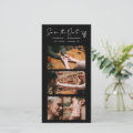 Modern Black Photo Booth Strip QR Code Save The Date | Zazzle