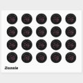 Modern Black Pink Calligraphy 40th Birthday Classic Round Sticker | Zazzle