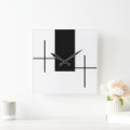 Modern Black Rectangular Box Square Wall Clock | Zazzle