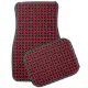 Modern black red checkered car floor mat | Zazzle