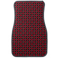 Modern black red checkered car floor mat | Zazzle
