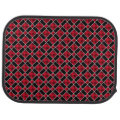 Modern black red checkered car floor mat | Zazzle