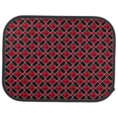 Modern black red checkered car floor mat | Zazzle