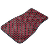 Modern black red checkered car floor mat | Zazzle