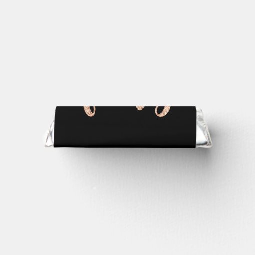 Modern Black Rose Gold 40th Birthday Personalized Hershey's Miniatures ...