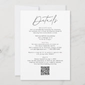 Modern Black Script All In One QR Code Wedding Invitation | Zazzle