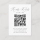 Modern Black Script QR Code RSVP Enclosure Card | Zazzle