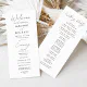 Modern Black Script Wedding Program | Zazzle