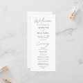 Modern Black Script Wedding Program | Zazzle