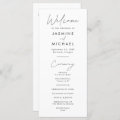 Modern Black Script Wedding Program | Zazzle