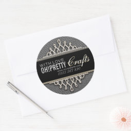 Modern Black Silver Business Product Sticker | Zazzle