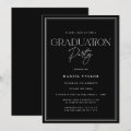 Modern Black Typography Graduation Party Invitation | Zazzle