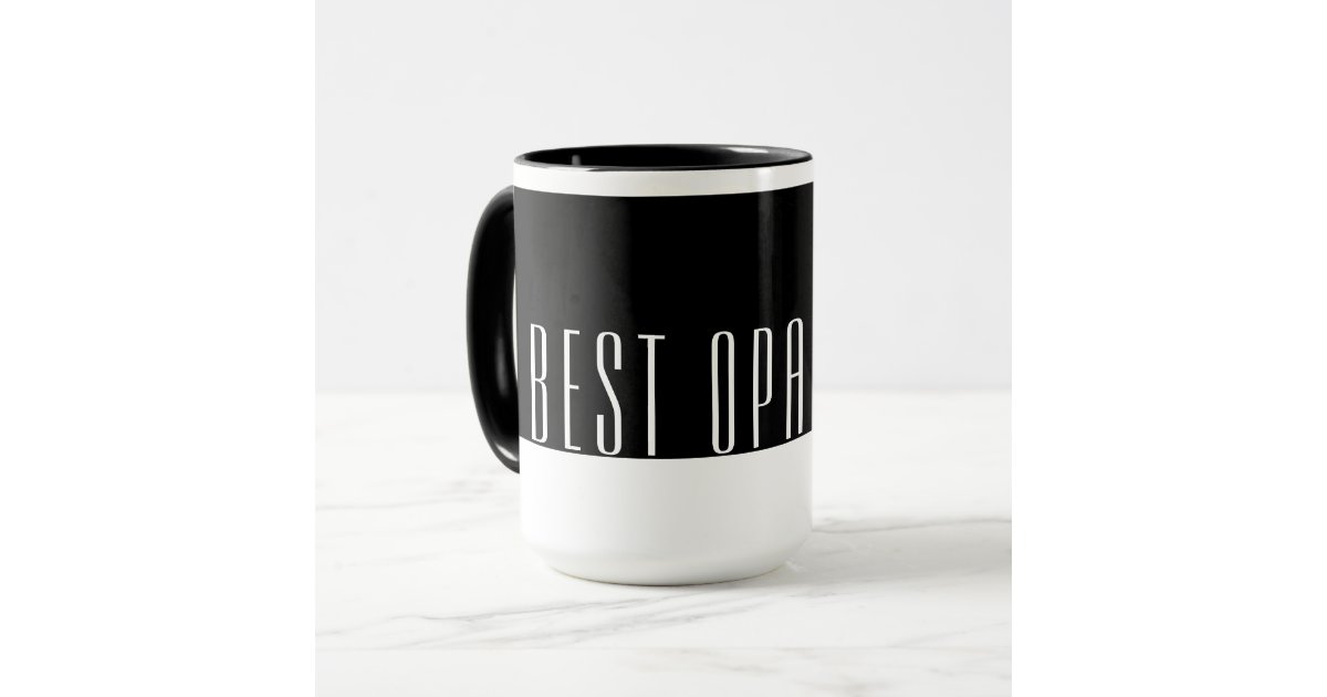 Modern Black & White Best OPA Ever Mug | Zazzle