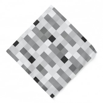 Modern Black white Checkerboard Bandana | Zazzle