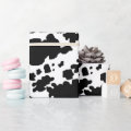 Modern Black White Cow Skin Texture Animal Print Wrapping Paper | Zazzle