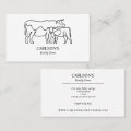 Modern Black & White Family Cattle Farm Business Card | Zazzle