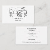Modern Black & White Family Cattle Farm Business Card | Zazzle