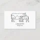 Modern Black & White Family Cattle Farm Business Card | Zazzle
