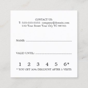 Modern Black White Hair Pins Salon Loyalty Card | Zazzle