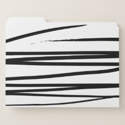 Modern Black & White Lines Abstract Art File Folder | Zazzle