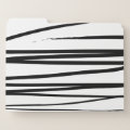 Modern Black & White Lines Abstract Art File Folder | Zazzle