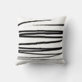 Modern Black & White Lines Abstract Art Throw Pillow | Zazzle