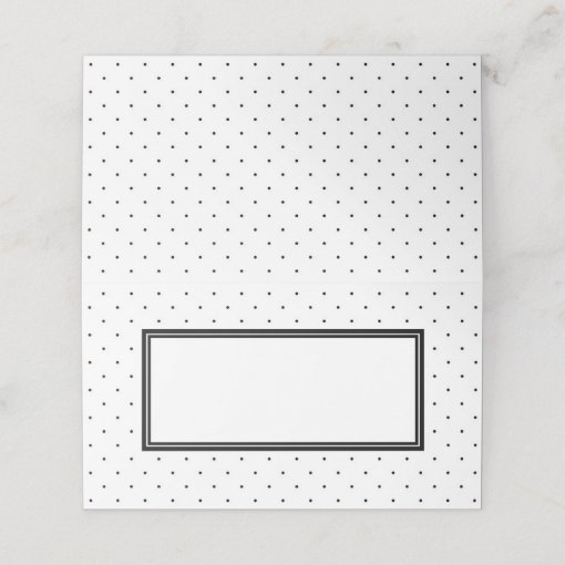 Modern Black White Polka Dot with Red Place Card | Zazzle