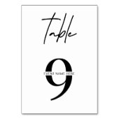 Modern Black & White Seating Chart Table Numbers | Zazzle