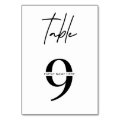 Modern Black & White Seating Chart Table Numbers | Zazzle