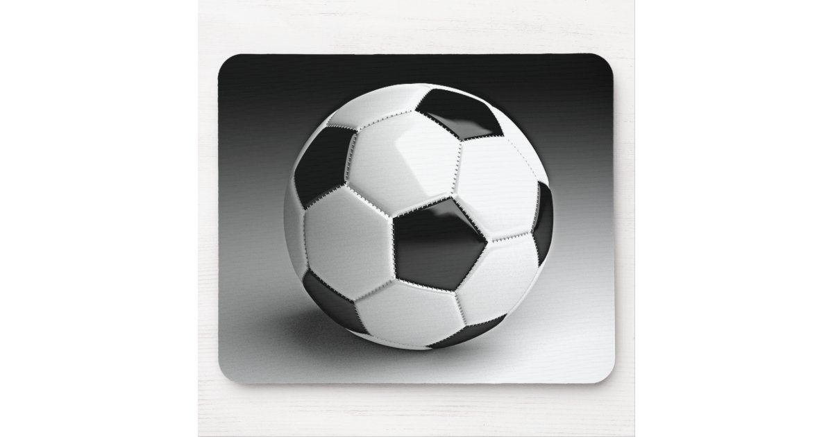 Modern Black White Soccer Sport Photography Mouse Pad | Zazzle.com