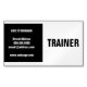 Modern black white split business card magnet | Zazzle