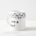 Modern Black & White Star Personalized Mug | Zazzle