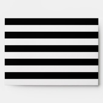 Modern Black & White Stripes Elegant Gold Glitter Envelope | Zazzle